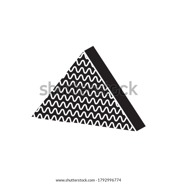 Geometric Shapes Concept Triangle Wavy Lines Stock Vector (Royalty Free ...