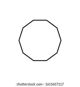 Decagon Shape Illustration Vector Graphic Basic: stockvector ...
