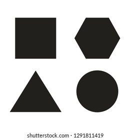 Geometric Shapes Icons Vector Stock Vector (Royalty Free) 1291811419 ...