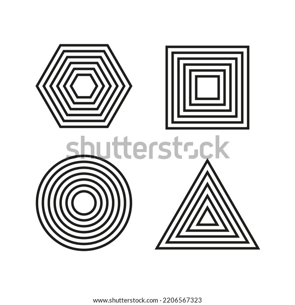 Geometric Shapes Lines Stripes Shape Background Stock Vector (Royalty ...