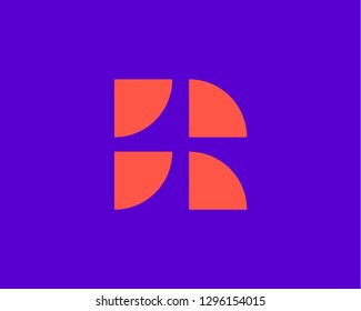 Geometric Shapes Logo R Vector Stock Vector (Royalty Free) 1296154015 ...