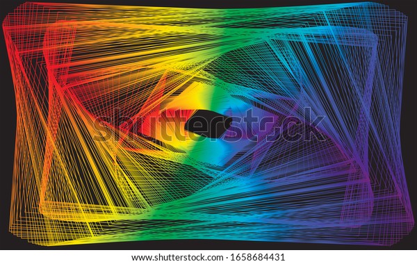 Geometric Shapes Rainbow Illustration Bright Vector Stock Vector ...
