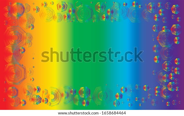 Geometric Shapes Rainbow Illustration Bright Vector Stock Vector ...