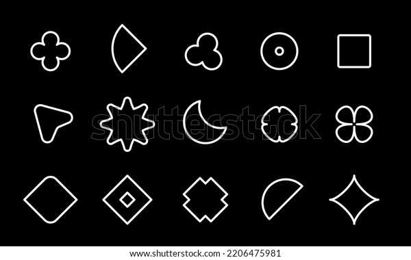 Geometric Shapes Set Modern Minimalist Elements Stock Vector (Royalty ...