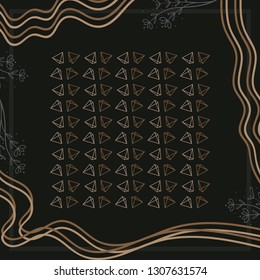 Geometric Silk Scarf Triangles Pattern Hijab Stock Vector (Royalty Free ...