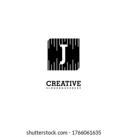 Geometric Simple Black Square J Logo Stock Vector (Royalty Free ...
