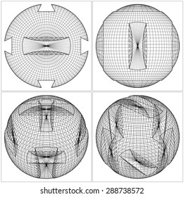 Geometric Intersection Sphere Six Pyramids Vector: เวกเตอร์สต็อก (ปลอด ...