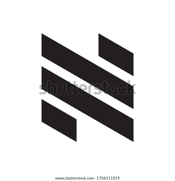 Geometric Square Letter N Space Business Stock Vector (Royalty Free ...