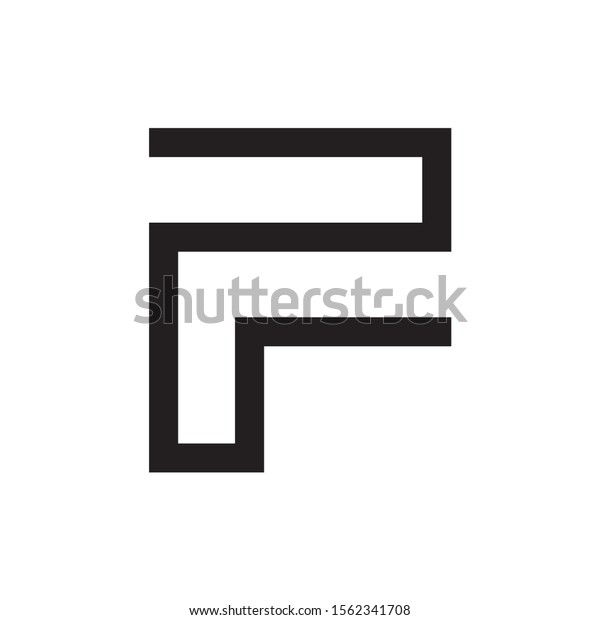 Geometric Square Letter P Space Business Stock Vector (Royalty Free ...