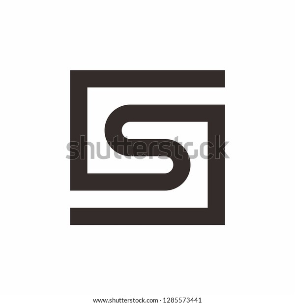 Geometric Square Letter S Space Business Stock Vector (Royalty Free ...