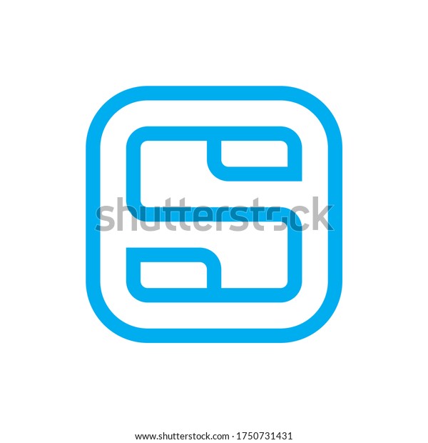 Geometric Square Letter S Space Business Stock Vector (Royalty Free ...
