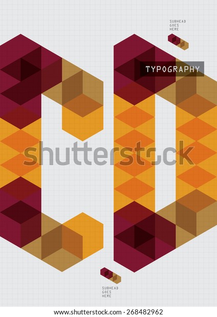 Geometric Style Alphabet Typefaces Cubism Book Stock Vector (Royalty ...