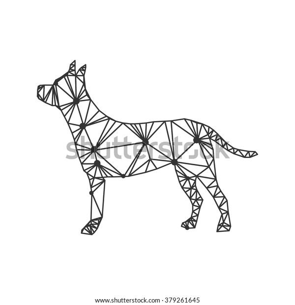 Geometric Stylized Line Dog Stock Vector (Royalty Free) 379261645