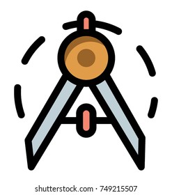 Geometric Symbol Divider Tool Vector Icon Stock Vector (Royalty Free ...