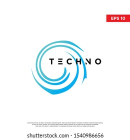 Geometric Tech Logo Modern Icon Template Stock Vector (Royalty Free ...