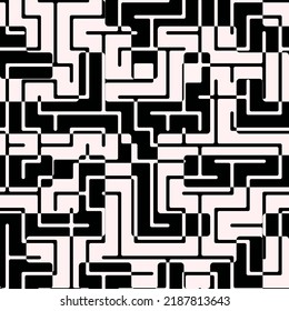 Geometric Tech Maze Seamless Texture Stock Vector (Royalty Free ...