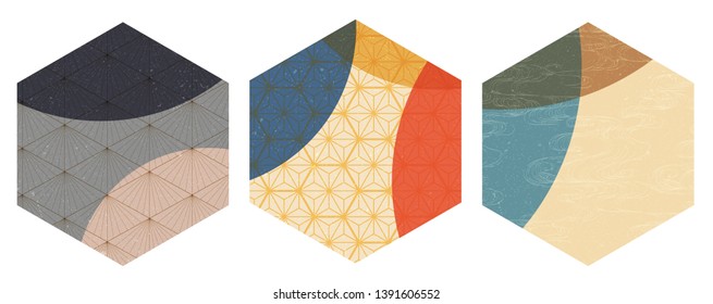 Geometric Template Vector Japanese Pattern Grunge Stock Vector (Royalty ...