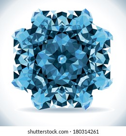 Geometric Triangle Crystal Star Vector Figure Stock Vector (Royalty ...