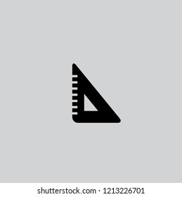 Geometric Triangle Ruler Outline Icon Stock Vector (Royalty Free ...