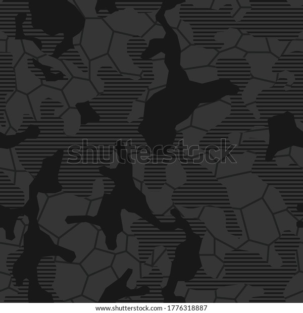 Geometric Urban Camouflage Seamless Pattern Abstract Stock Vector ...