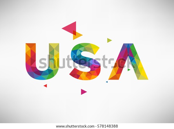 Geometric Usa Vector Design Stok Vektör (Telifsiz) 578148388