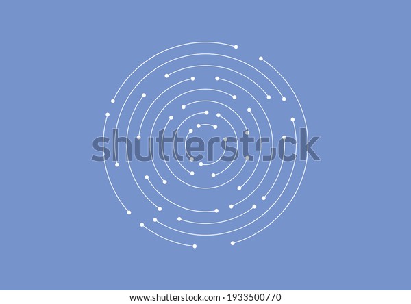 Geometric Vector Illustration Line Dots Stock Vector (Royalty Free ...