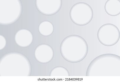 Geometric White 3d Rounds Gradient White Stock Vector (Royalty Free ...