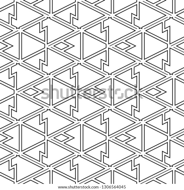 Geometrical Linear Figures Wallpaper Rhombuses Trapeziums Stock Vector ...