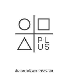 Geometrical Modern Logo Plus Sign Circle Stock Vector (Royalty Free ...