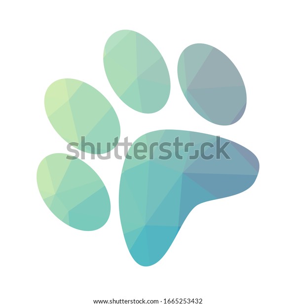 Geometrical Pattern Inside Animal Paw Print Stock Vector (Royalty Free ...