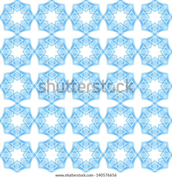 Geometrical Pattern Seamless Blue Light Star Stock Vector (Royalty Free ...