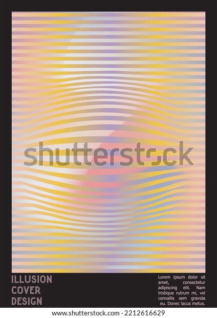 Geometrical Poster Design Optical Illusion Effect Stock Vector (Royalty ...