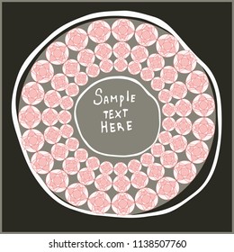Geometrical Round Frame Abstract Shapes Circle Stock Vector (Royalty ...