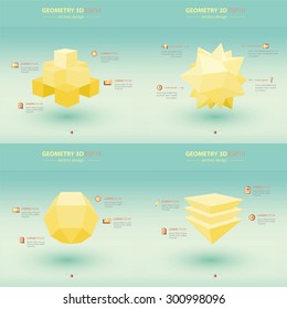 Geometry Abstract 3d Infographic Icons Design Stock Vector (Royalty ...
