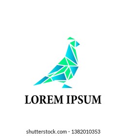Geometry Bird Logo Icon Sign Creative Stock Vector (Royalty Free ...