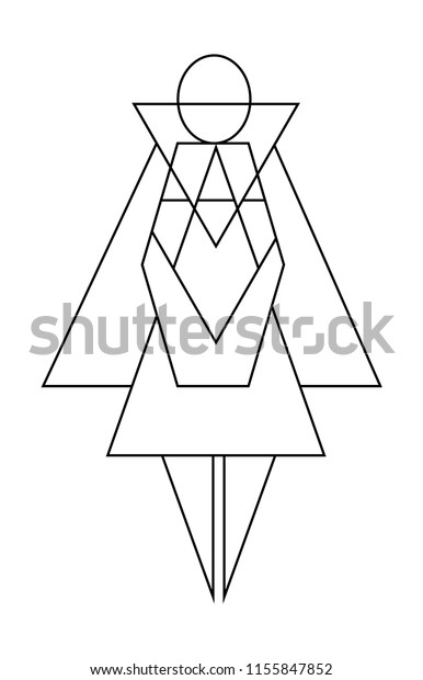 Geometry Girl Vector Origami Conceptstrong Women Stock Vector (Royalty ...