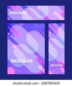 Geometry Illustration Brochure Template Collection Stock Vector ...