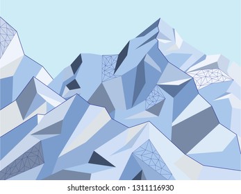 Geometry Mountains Snow Stock Vector (Royalty Free) 1311116930 ...
