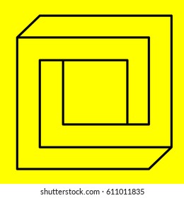 Geometry Optical Illusion Square Stock Vector (Royalty Free) 611011835 ...