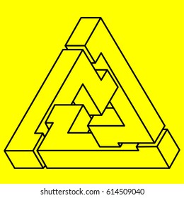 Geometry Optical Illusion Triangle: vector de stock (libre de regalías ...