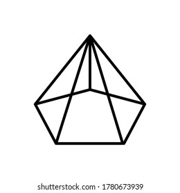 Geometry Pyramid Shape Icon Outline Style Stock Vector (Royalty Free ...