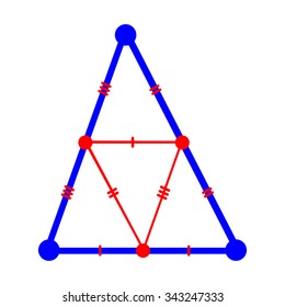 Geometry Intersection Point Triangle Bisectors Stock Vector (Royalty ...