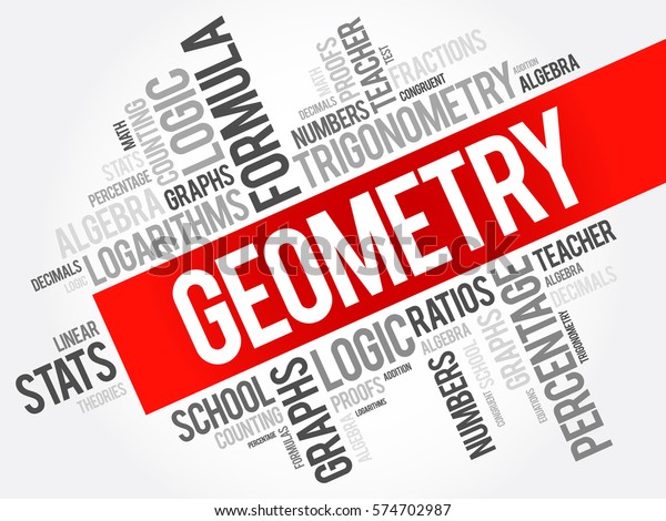 Geometry Word Cloud Collage Education Concept Stock Vector (Royalty ...