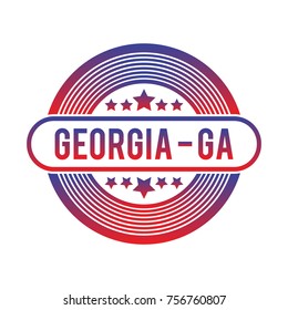Georgia Ga Vector Badge Stock Vector (Royalty Free) 756760807