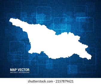 Georgia Map Abstract Blue Background Technology Stock Vector (Royalty ...
