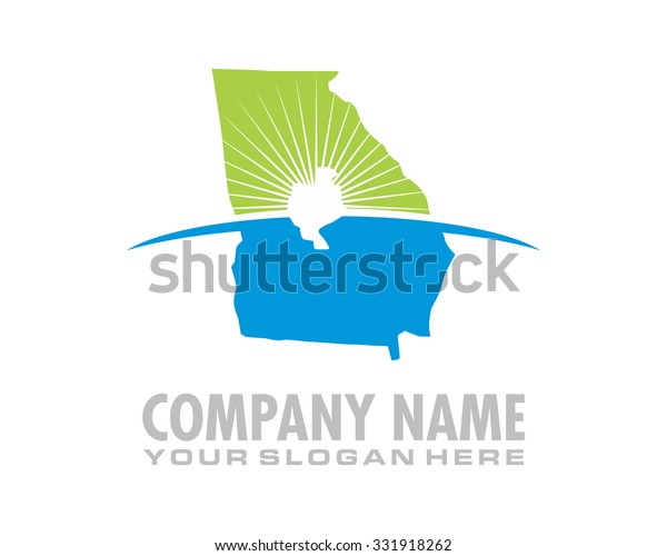 Georgia Map Silhouette Vector Logo Image Stock Vector (Royalty Free ...