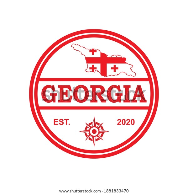 Georgia Map Vector Country Logo Stock Vector (Royalty Free) 1881833470 ...