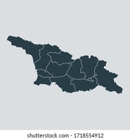 Georgia Map Isolated On Transparent Background Stock Vector (Royalty ...