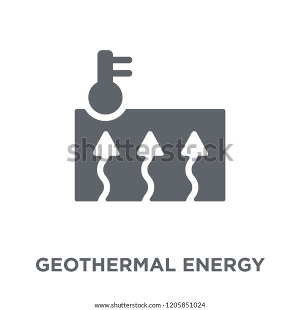 Geothermal Energy Icon Geothermal Energy Design Stock Vector (Royalty ...