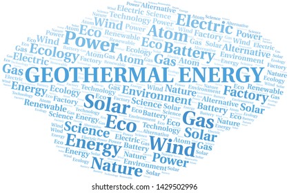Geothermal Energy Word Cloud Wordcloud Made Stock Vector (Royalty Free ...